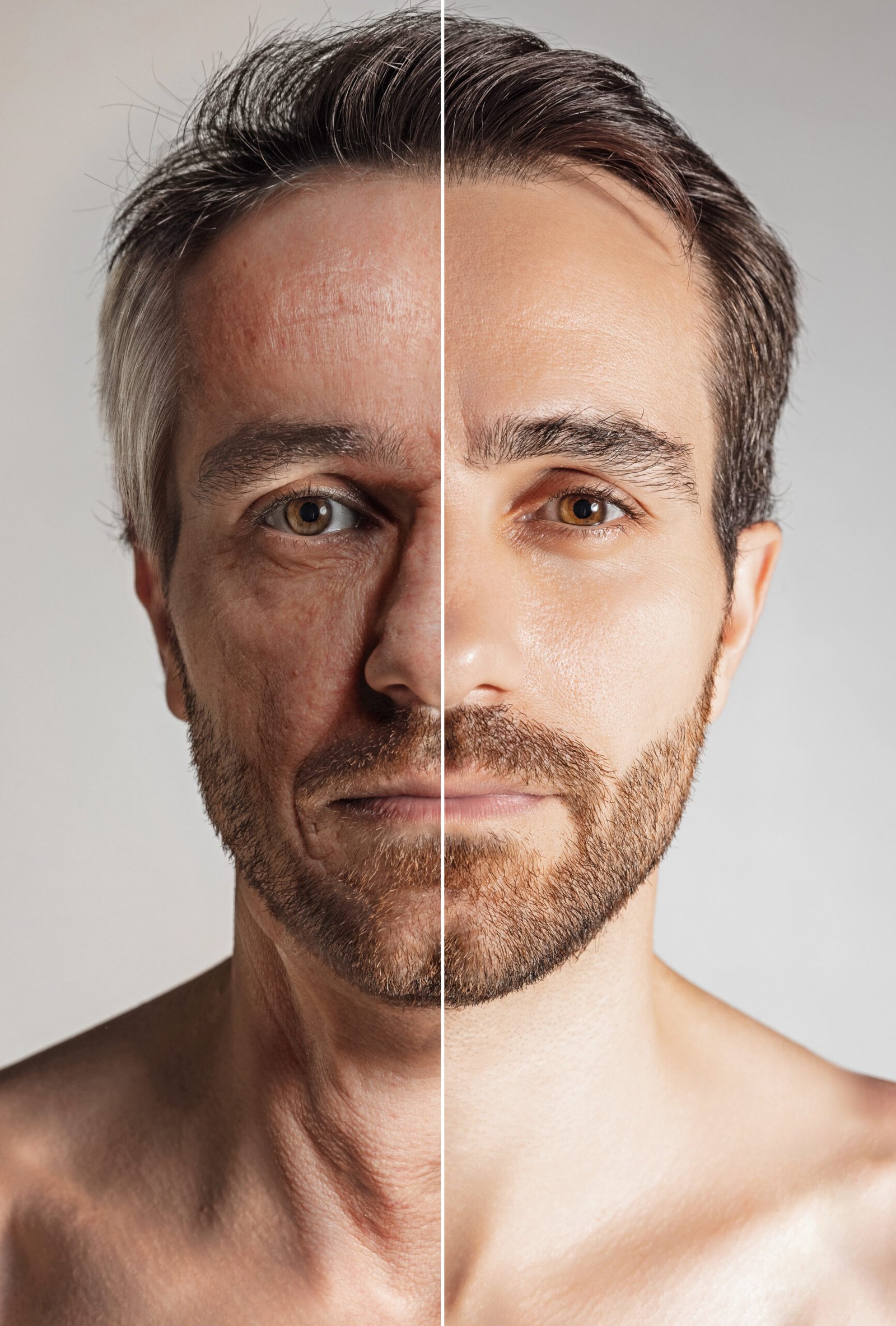 Soin visage anti-âge homme radiofréquence multipolaire fractionnée ...